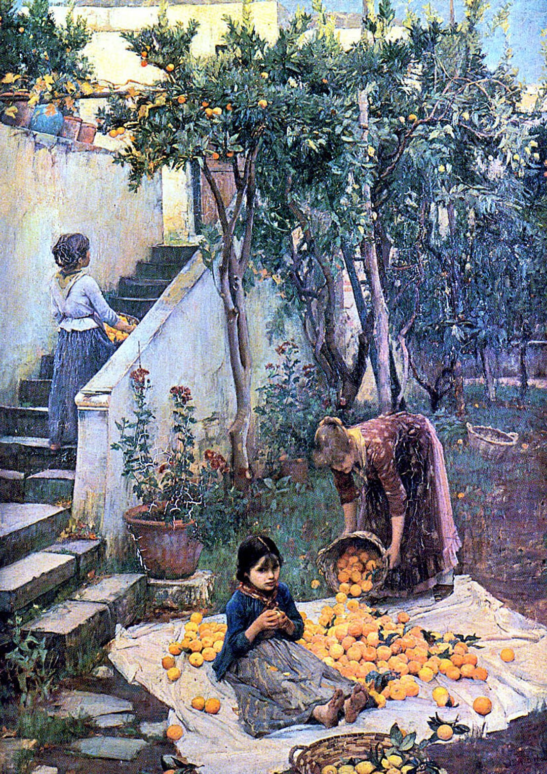 John William Waterhouse: the Orange Gatherers. Fine Art Print/poster ...