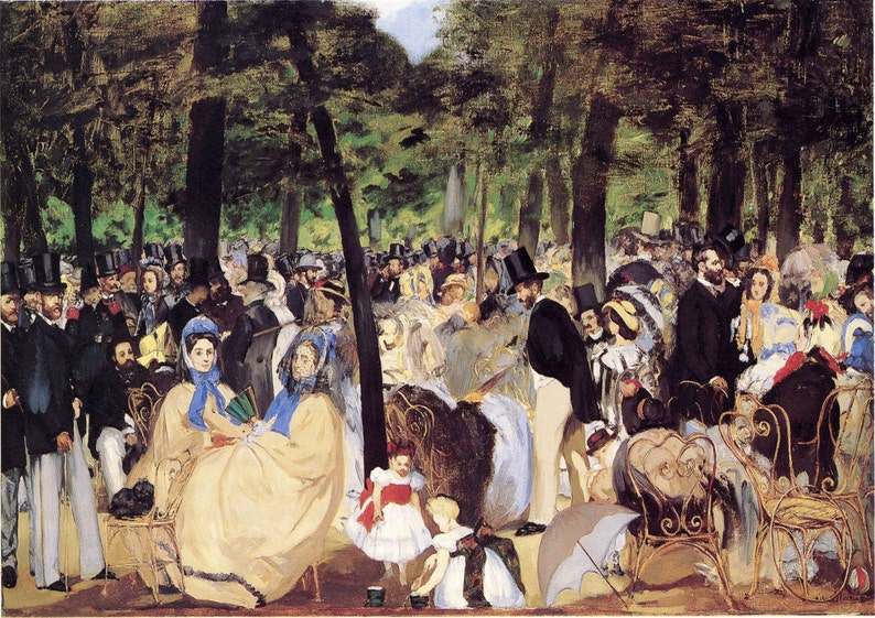Edouard Manet: Music in the Tuileries. Fine Art Print/poster (00680) - Etsy