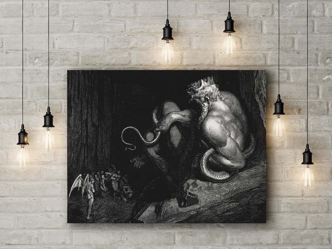 Canvas Art Print of Minos Judges the Sinners, Dantes Inferno by Gustave ...