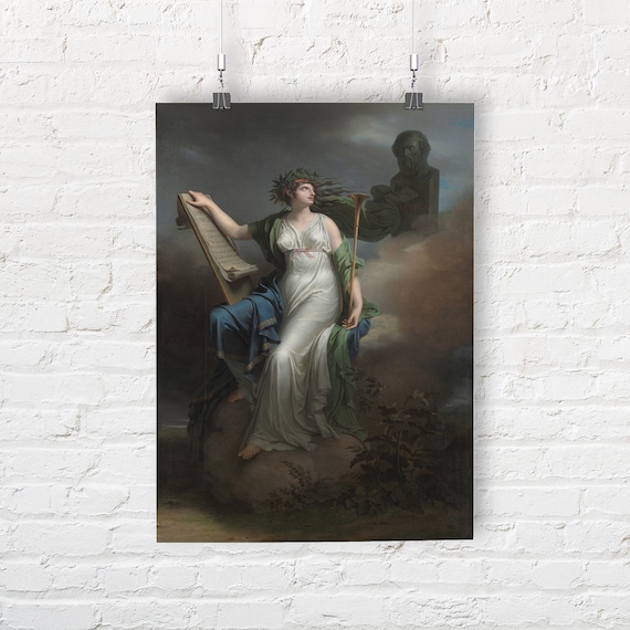 Calliope Muse of Epic Poetry by Charles Meynier. Fine Art | Etsy