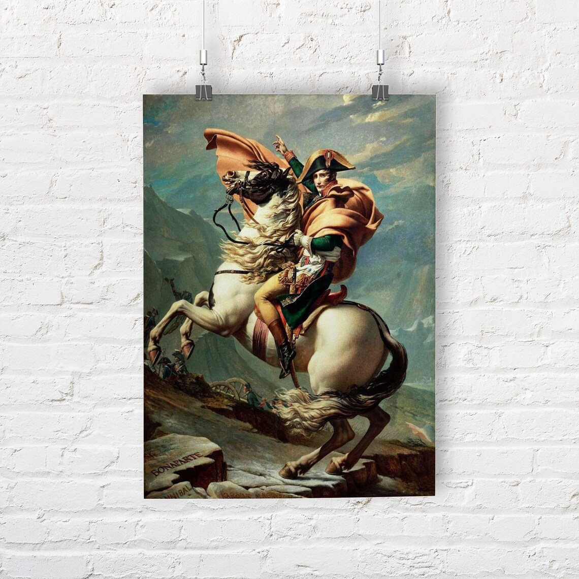 Jacques Louis David: Napoleon Crossing the Alps. Fine Art - Etsy