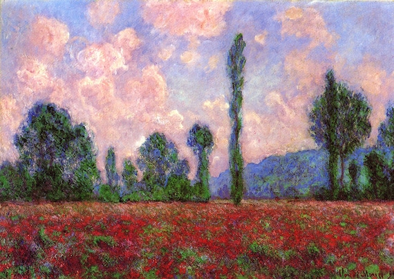 Claude Monet Landskapsmalerier Claude Monet „Mohnblumenfeld“
