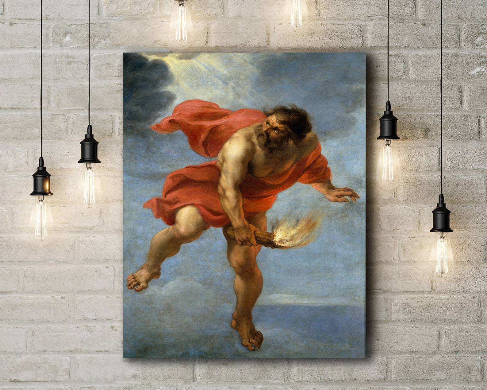 Premium Canvas Art Print of Jan Cossiers: Prometheus Carrying | Etsy
