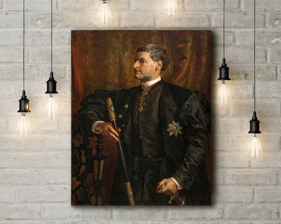 Canvas Art Print of Jan Matejko: Portrait of Alfred Potocki (1879 ...