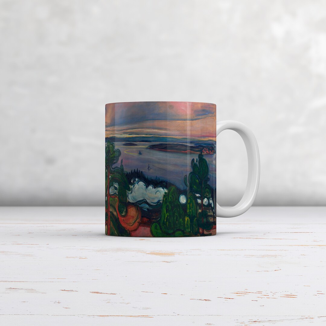 Edvard Munch: Train Smoke. Fine Art Mug/cup. Ideal Gift Coffee/tea Mug ...