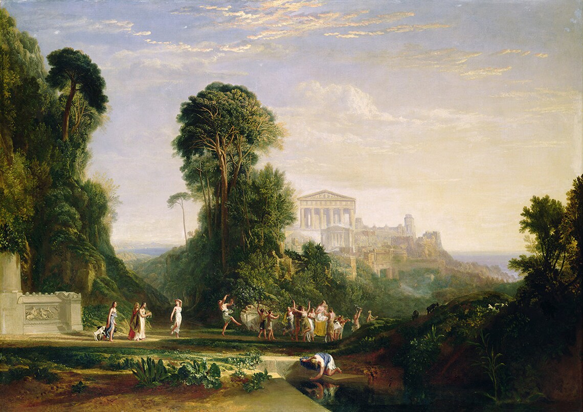 William Turner: the Temple of Jupiter - Prometheus. Fine Art Print ...