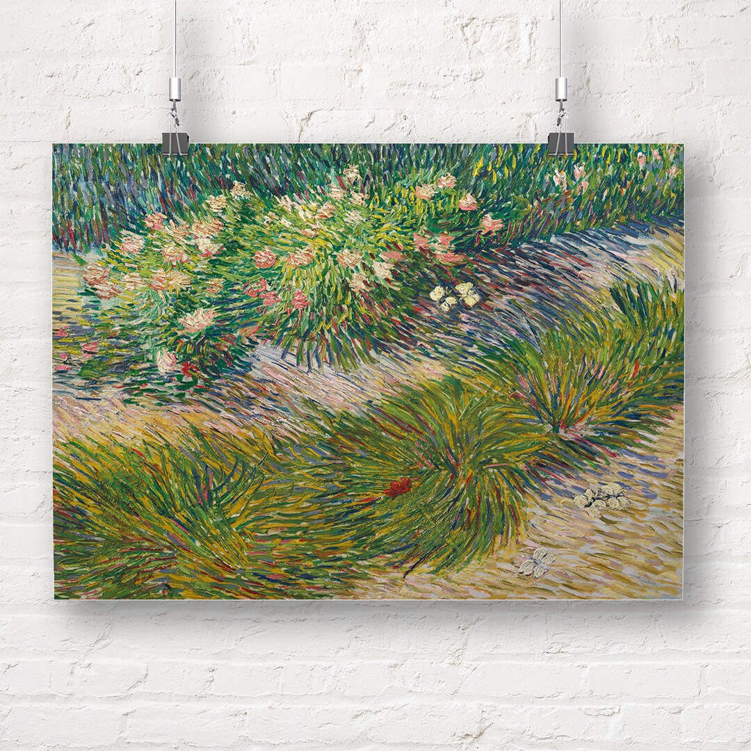 Vincent Van Gogh: Grass and Butterflies. Nature/scenery Fine Art Print/poster - Etsy