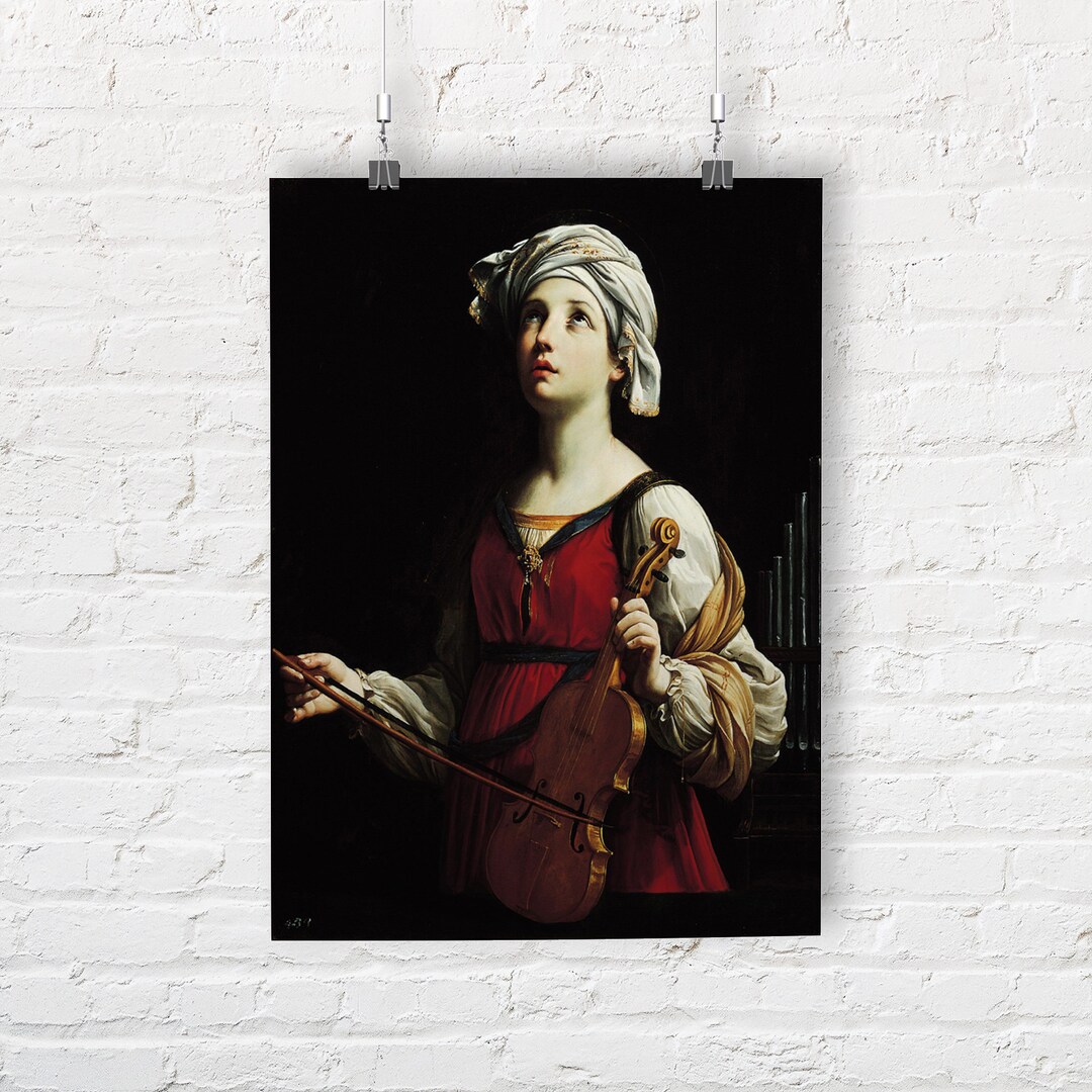 Guido Reni: Santa (saint) Cecilia. Fine Art Print/poster. (002100) - Etsy