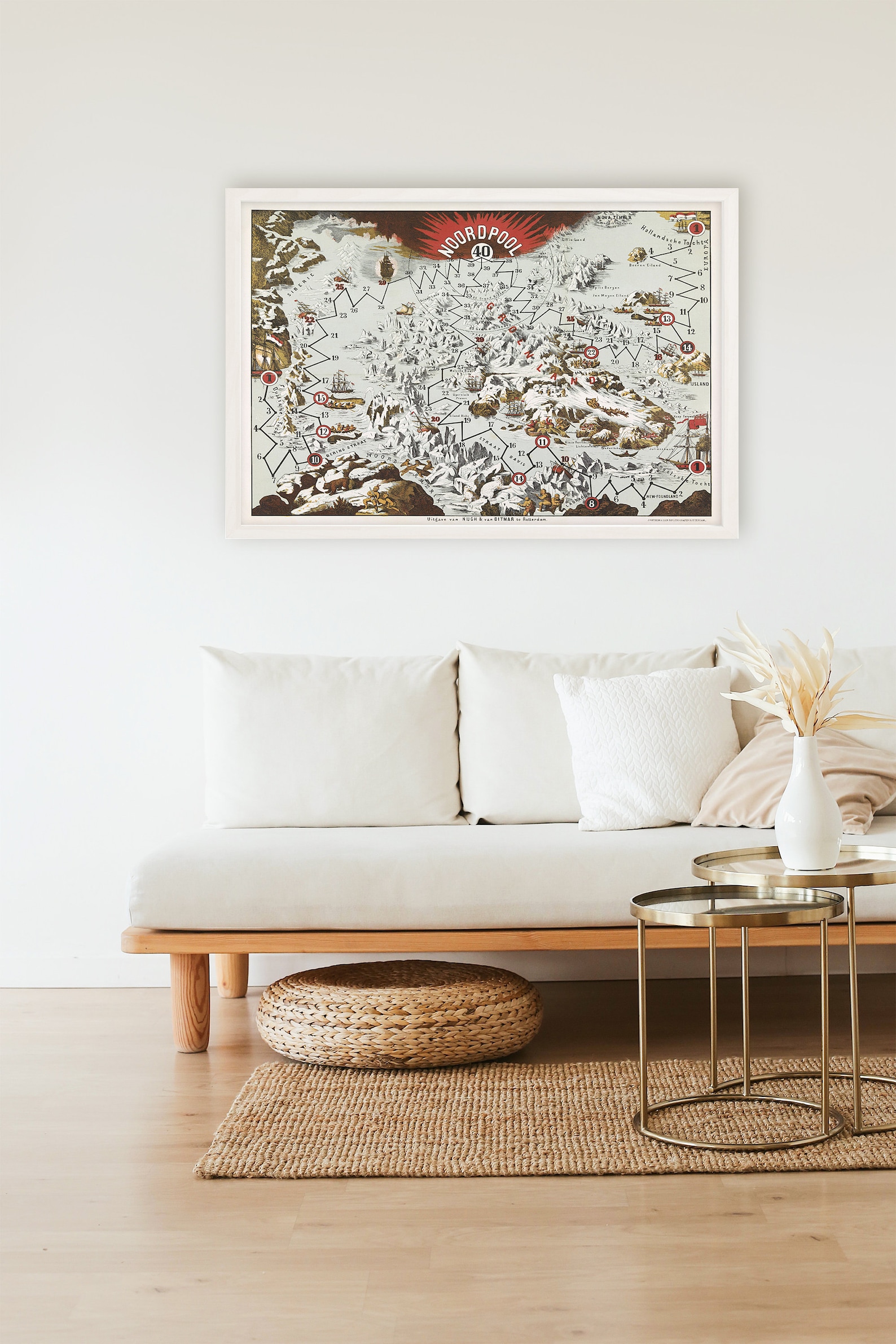 Vintage Map of Noordpool by Nijgh & Van Ditmar. Fine Art - Etsy