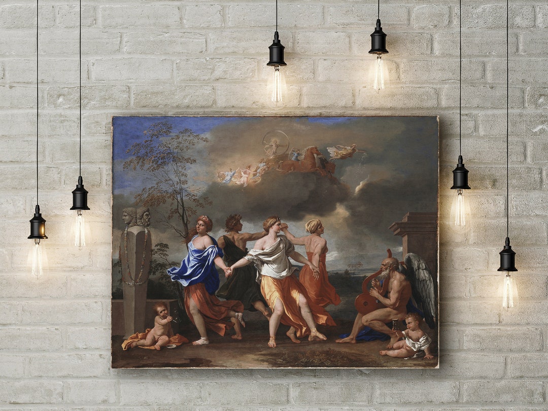 Canvas Art Print of Nicolas Poussin: A Dance to the Music of Time - Etsy