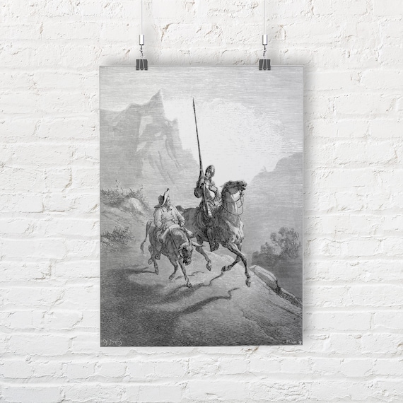 Gustave Dore: Don Quixote and Sancho Setting Out. Fine Art | Etsy UK
