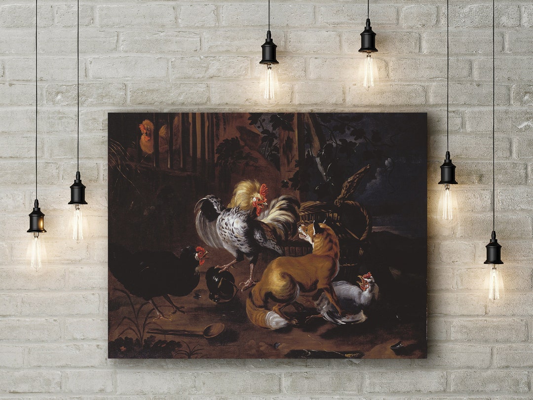 Premium Canvas Art Print of Paul De Vos: Fox and Poultry - Etsy UK