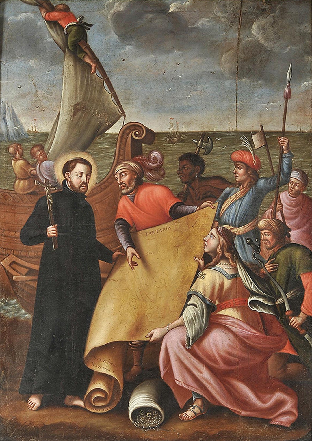 Saint Francis Xavier Inspecting the Map to His Missions. Fine Art Print ...