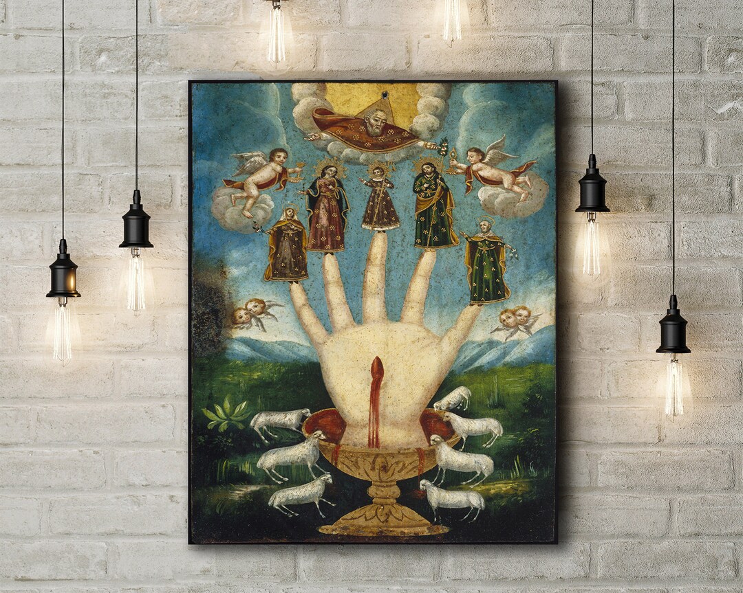 Canvas Art Print of Mano Poderosa (the All-powerful Hand), or Las Cinco ...