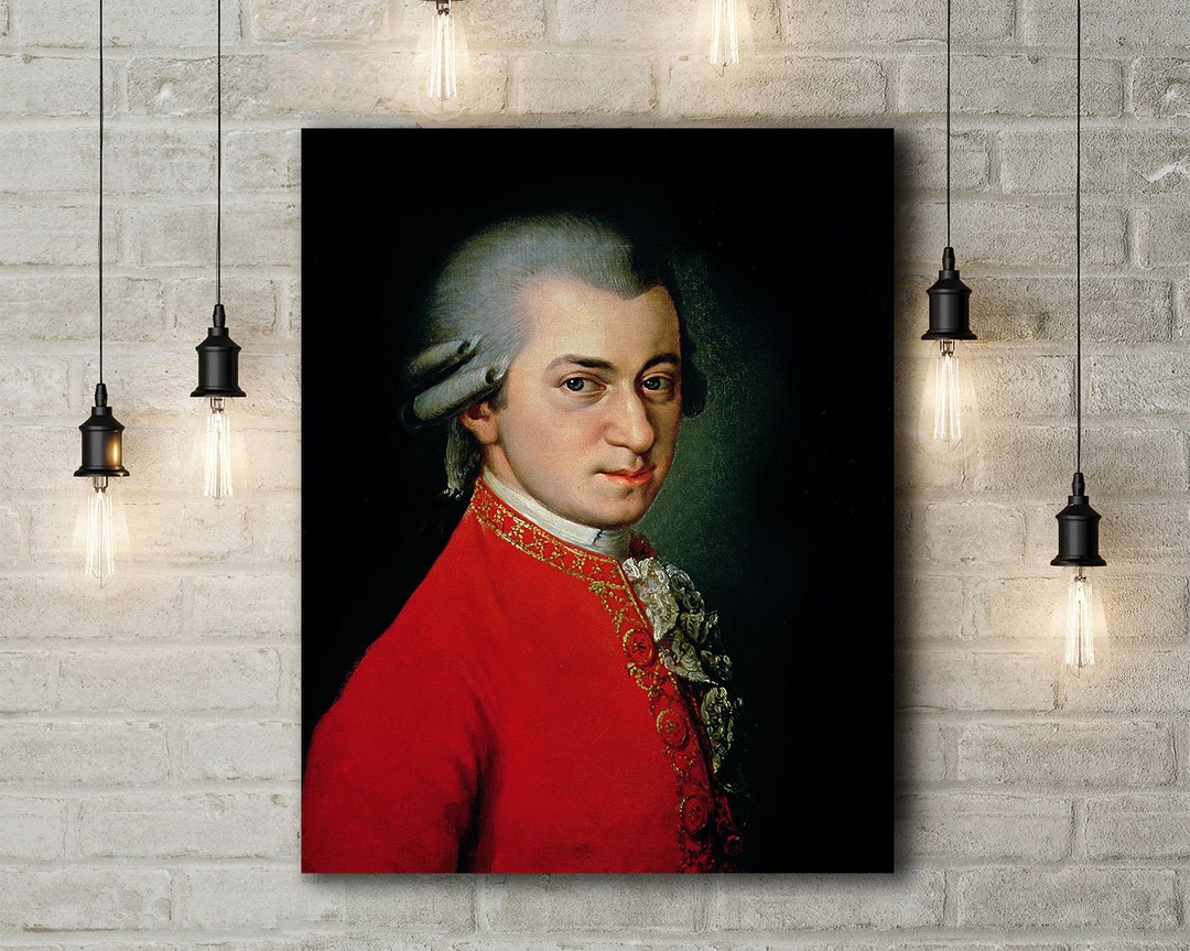 Canvas Art Print of Barbara Krafft: Portrait of Wolfgang Amadeus Mozart ...
