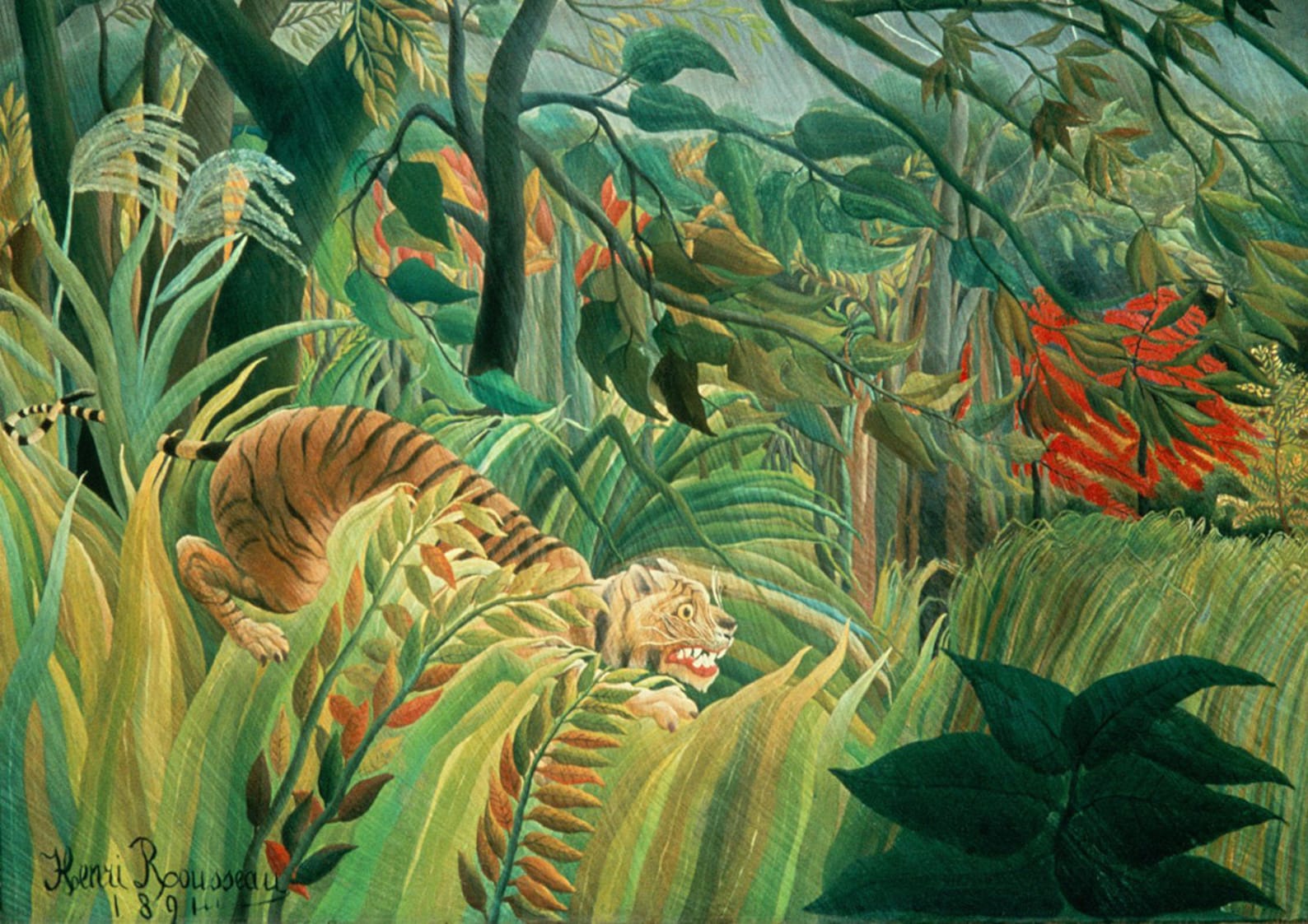 Henri Rousseau: Tiger in a Tropical Storm. Fine Art Print/poster ...