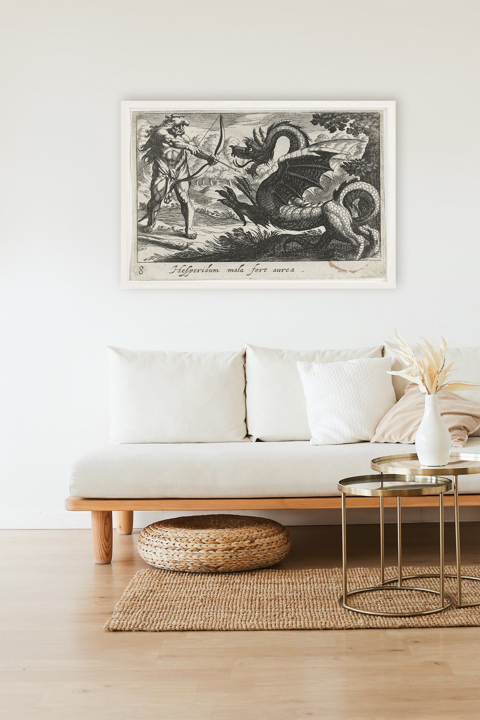 Hercules Slays the Dragon Ladon by Simon Frisius. Fine Art Print/poster ...