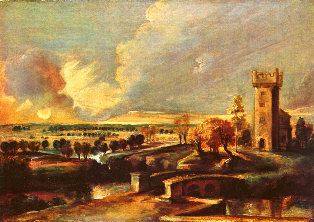 Peter Paul Rubens: Landscape With the Tower of Castle Steen. Fine Art ...