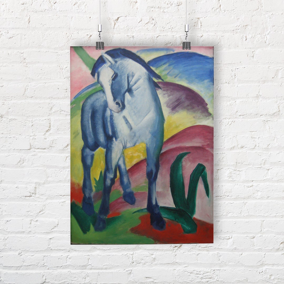Franz Marc: Blaues Pferd. Fine Art Print/Poster. (003303) - Etsy.de