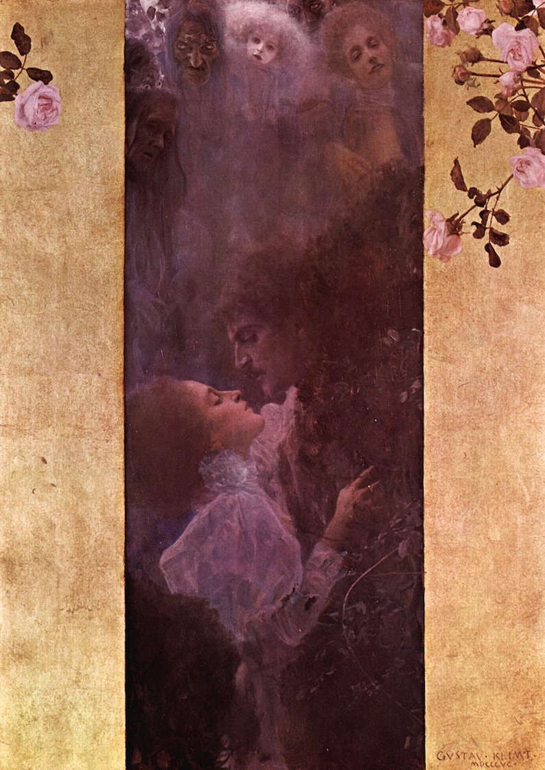 Gustav Klimt: Love. Fine Art Print/Poster 00647 | Etsy