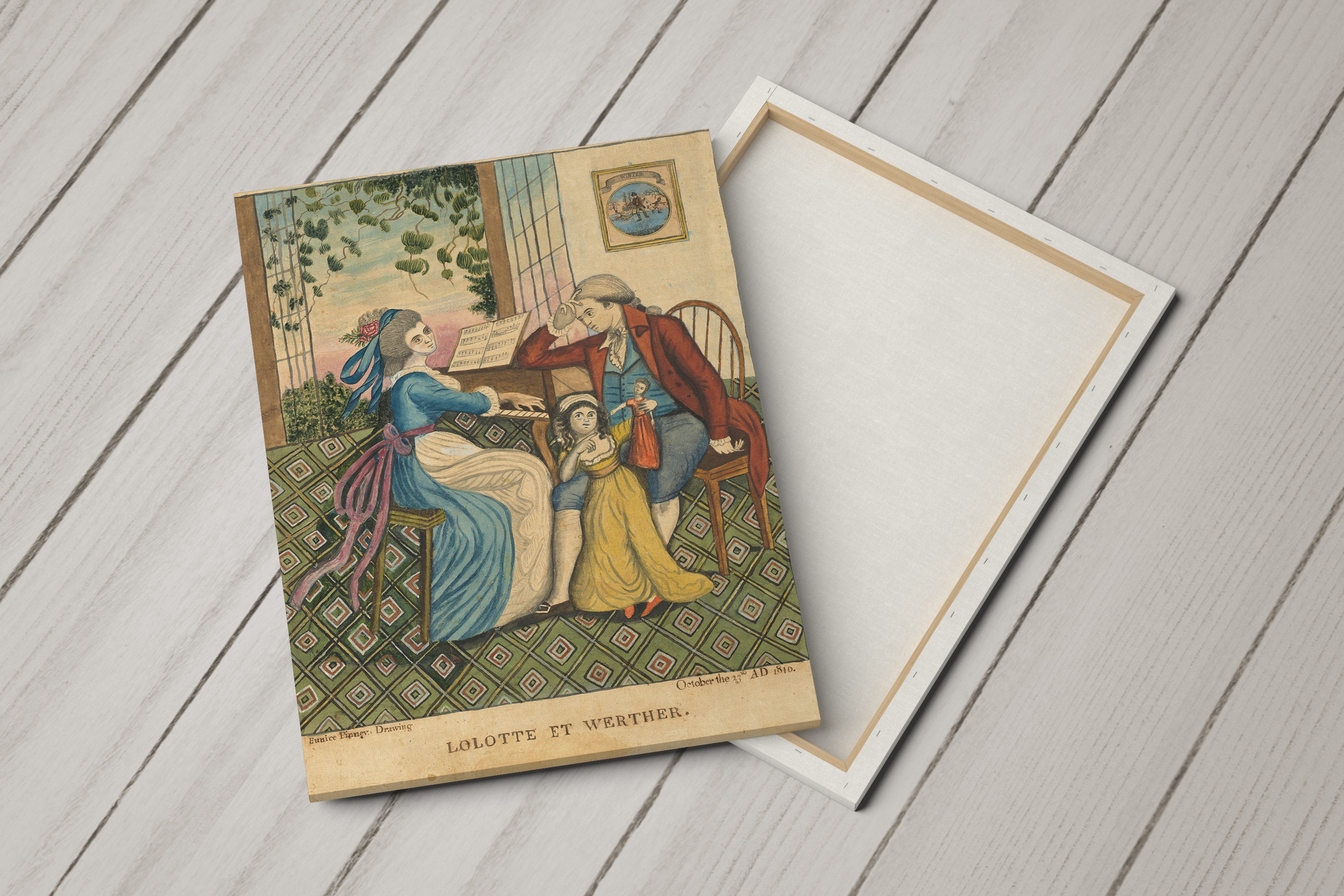 Portrait Canvas Art Print of Eunice Pinney: Lolotte and - Etsy