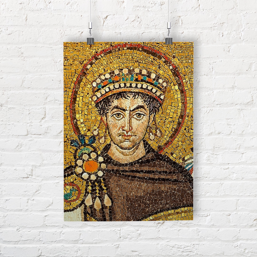 Justinian I the Great, Byzantine Emperor. Roman Art Print/poster ...