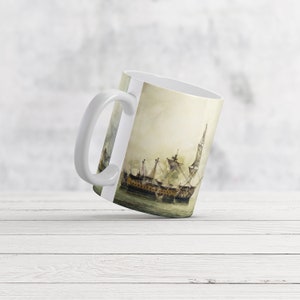 John Constable: H.M.S. Victory at the Battle of Trafalgar. Fine Art Mug ...