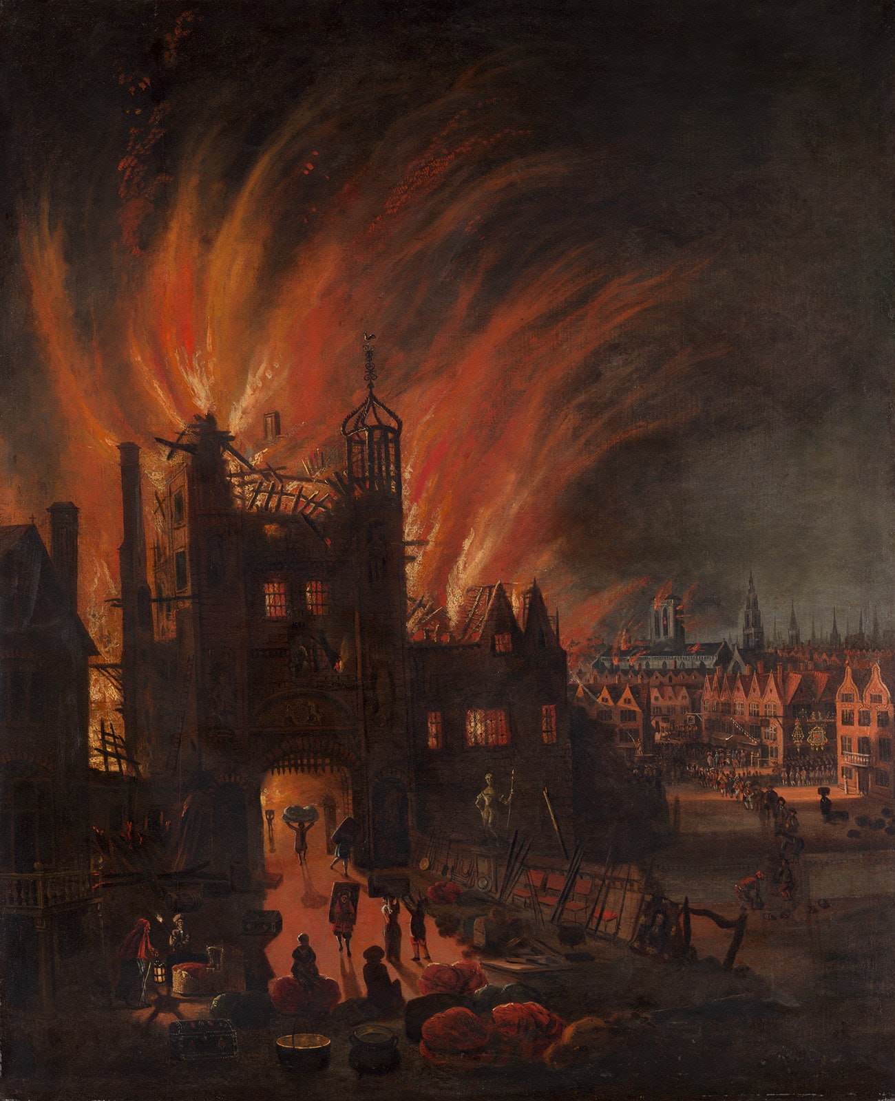 The Great Fire of London, With Ludgate and Old St. Paul's. Fine Art ...