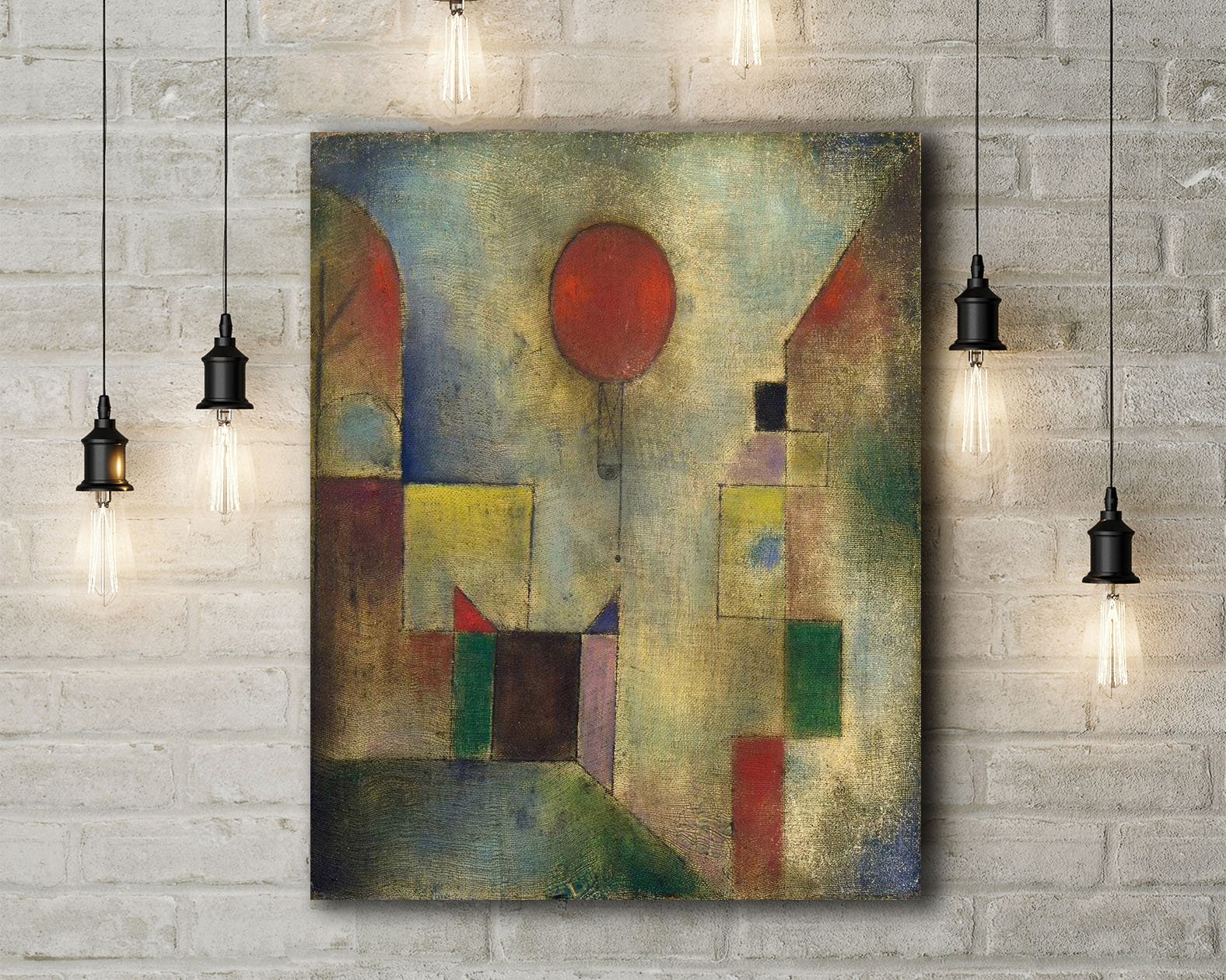 Modern Canvas Art Print of Paul Klee: Red Balloon. Large Size - Etsy UK