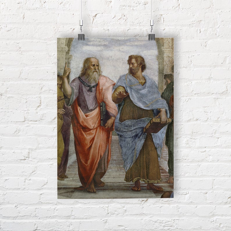 Raphael: Aristotle and Plato detail of School of Athens. - Etsy