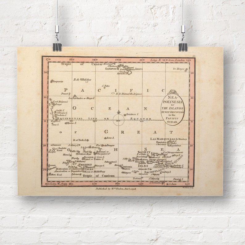 Map of Nea-polynesia, or the Islands Newly Discover'd in the Pacific ...