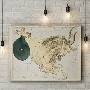 Premium Canvas Art Print of Zodiac/astrological Sign Capricorn ...