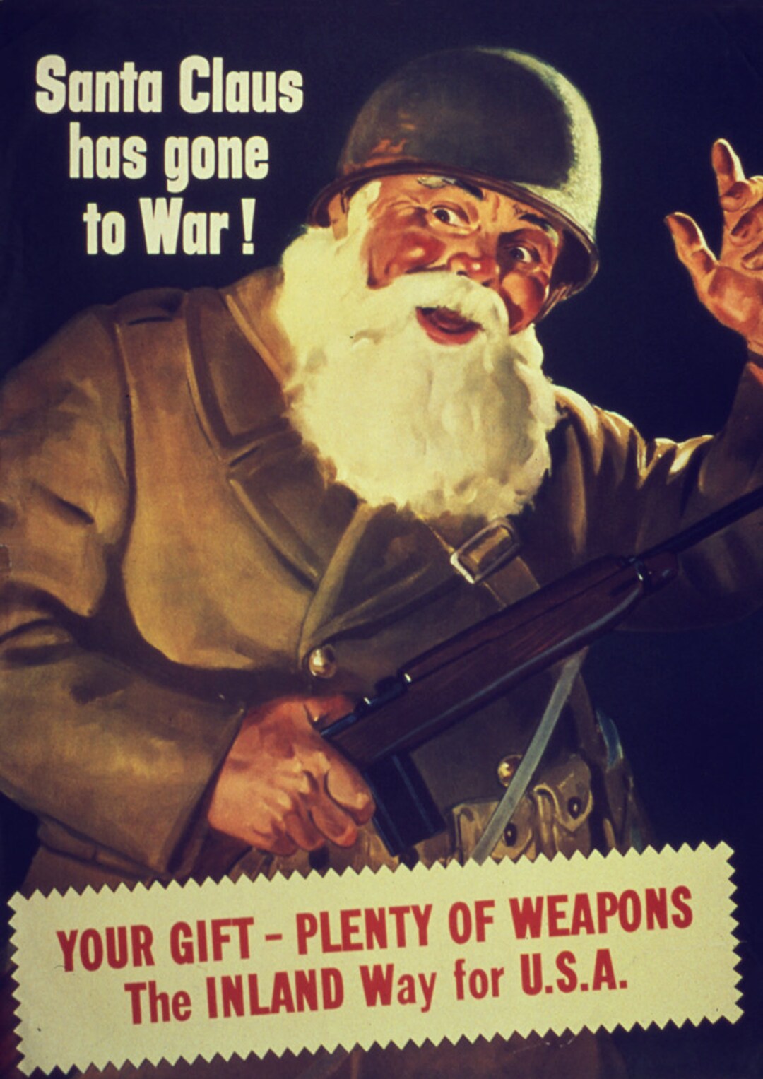 Santa Claus Has Gone to War. Propaganda WW2 1942 Print/poster (5420) - Etsy