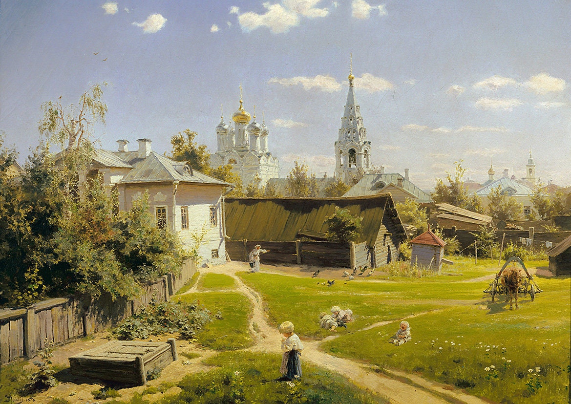 Vasily Polenov: Moscow Courtyard. Fine Art Print/poster - Etsy