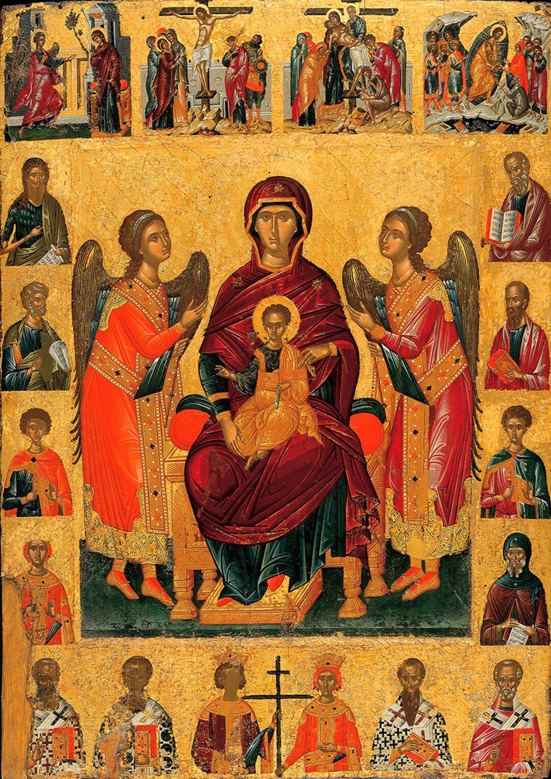 Andreas Ritzos: the Virgin and Child Enthroned. Fine Art Print/poster ...