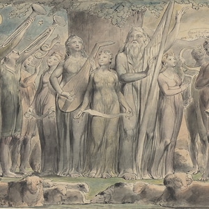 William Blake: Job and His Family Restored to Prosperity. Fine | Etsy