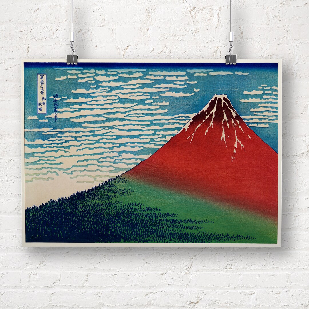 Katsushika Hokusai: Fine Wind, Clear Morning. Fine Art Print/poster - Etsy