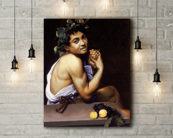 Premium Canvas Art Print of Caravaggio: Young Sick Bacchus - Etsy UK