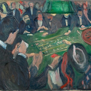 Edvard Munch: at the Roulette Table in Monte Carlo. Fine Art Print ...