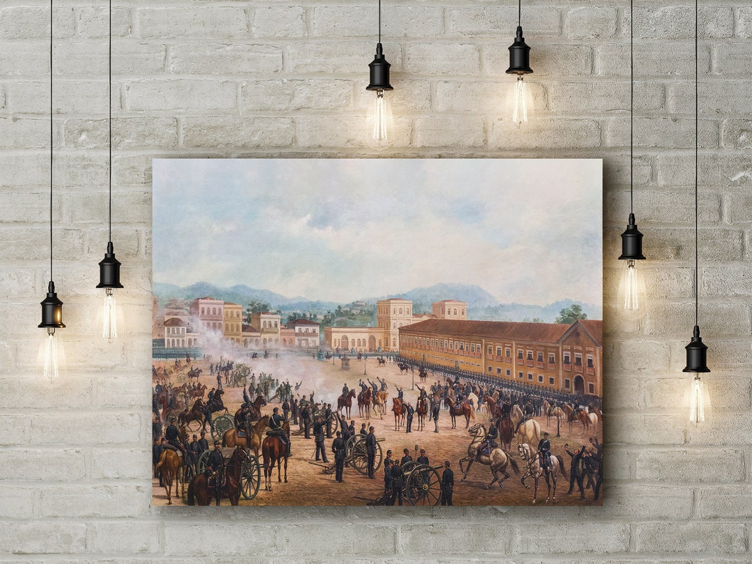 Historical Canvas Art Print of Benedito Calixto: Proclamation of the ...