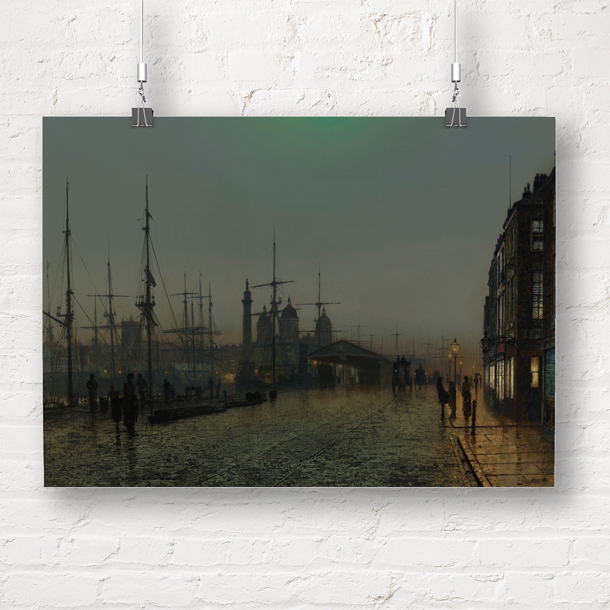 John Atkinson Grimshaw: Hull Docks at Night. Fine Art Print/poster. - Etsy