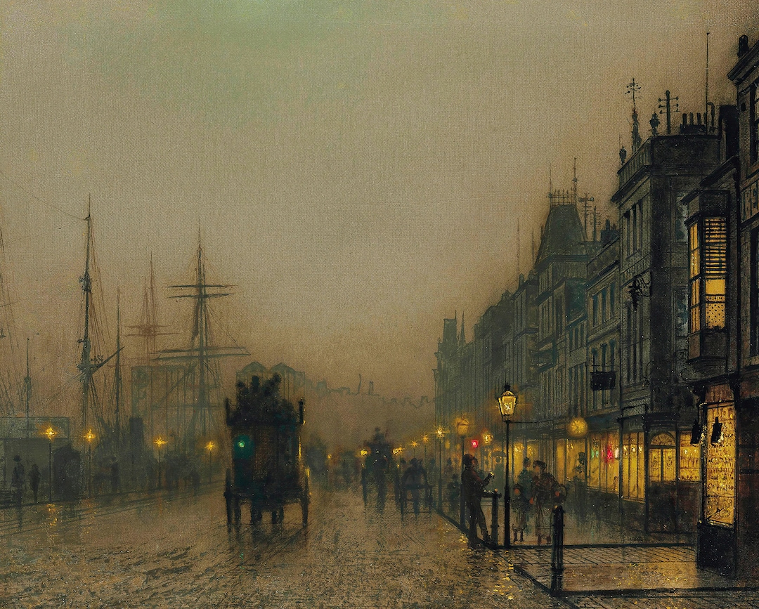 John Atkinson Grimshaw: Reekie, Glasgow. Fine Art Print/poster. - Etsy