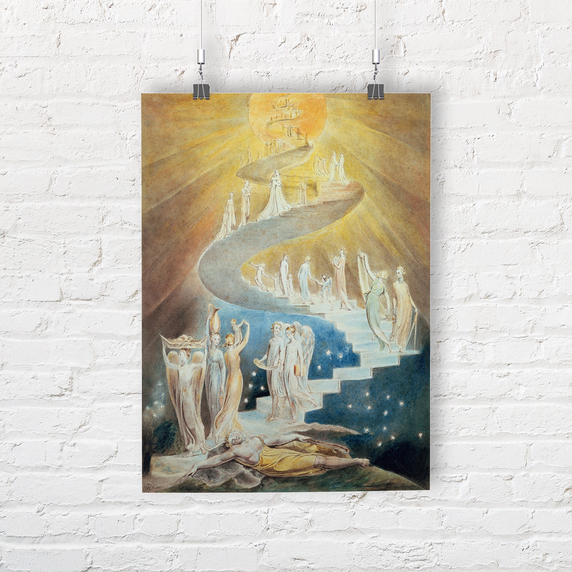 William Blake: Jacob's Ladder. Fine Art Print/poster. (003578) - Etsy