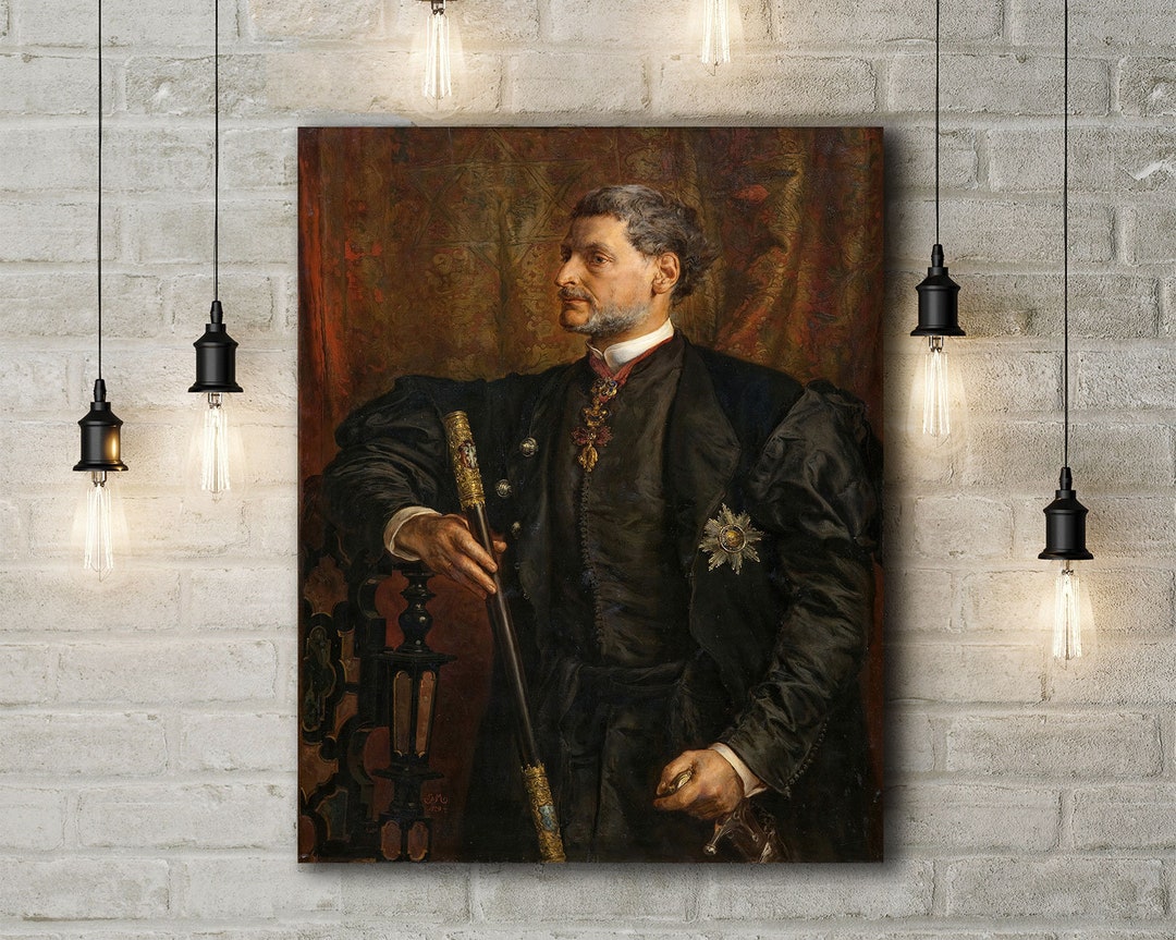Canvas Art Print of Jan Matejko: Portrait of Alfred Potocki 1879 - Etsy