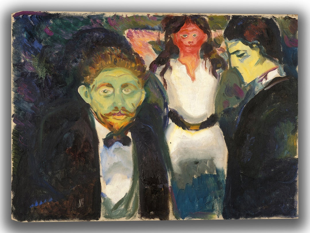 Canvas Art Print of Edvard Munch: Jealousy. Large Size (30 X 20 Inches ...