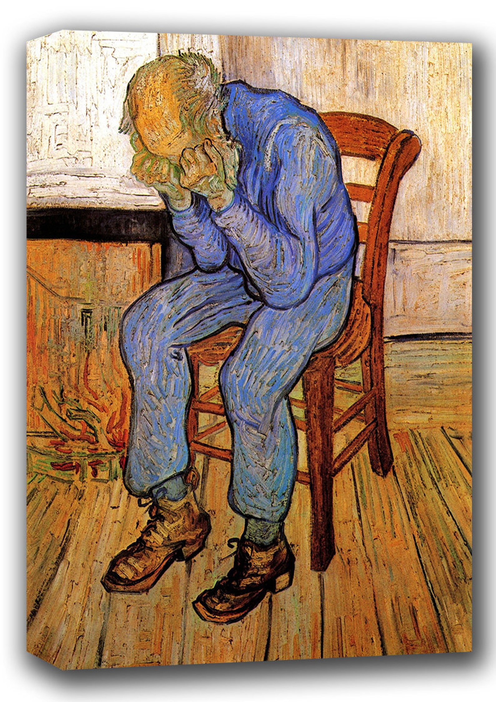 Canvas Art Print of Vincent Van Gogh: Old Man in Sorrow on the - Etsy