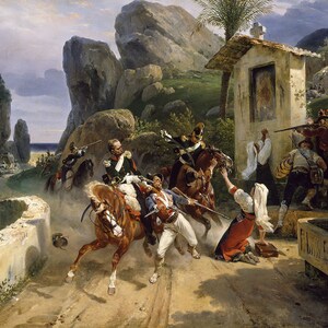 Emile Jean Horance Vernet: Italian Brigands Surprised by Papal - Etsy UK