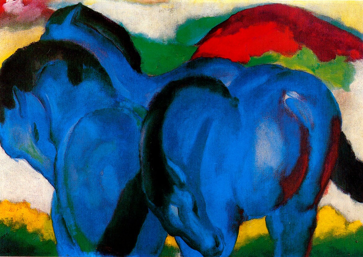 Franz Marc: Große blaue Pferde. Kunstdruck/Poster. (003308) - Etsy.de