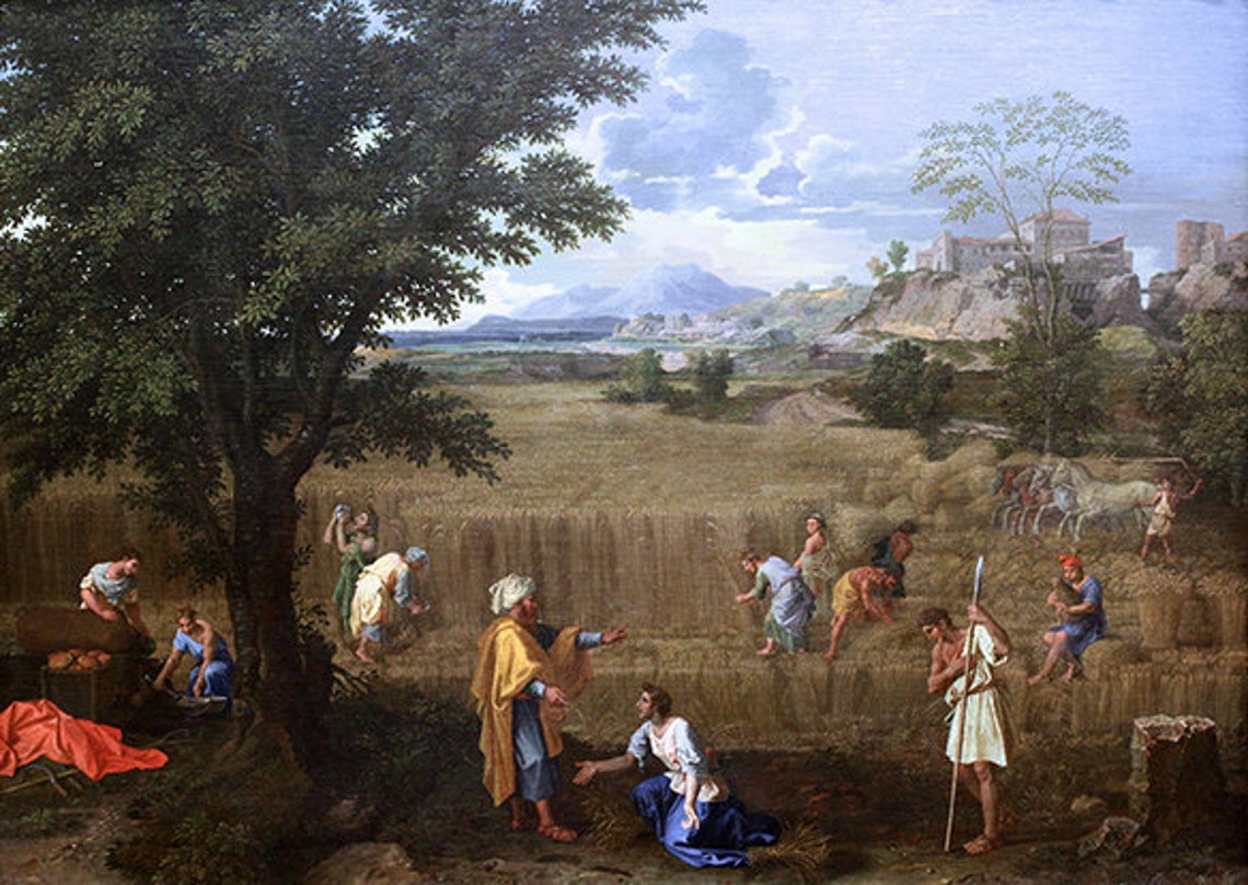 Nicolas Poussin: Summer, or Ruth and Boaz. Fine Art Print/poster ...