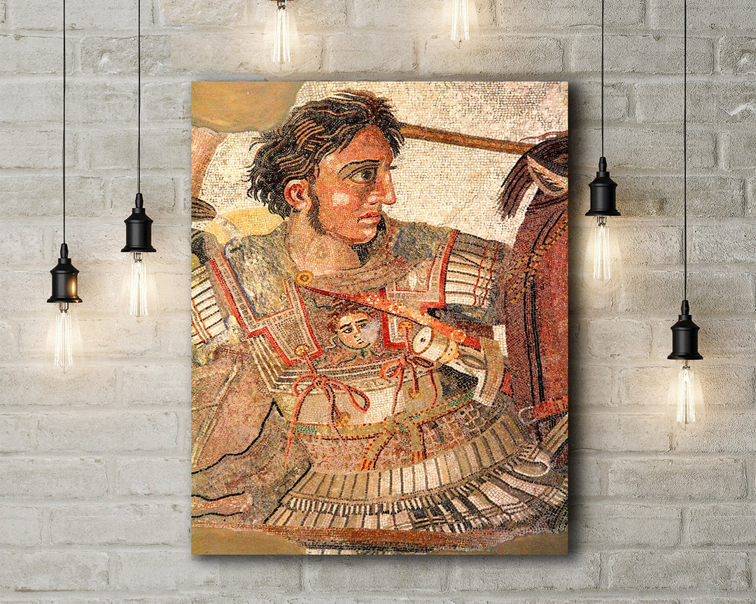 Canvas Art Print of Battle of Issus Mosaic Alexander the Great Mosaic ...